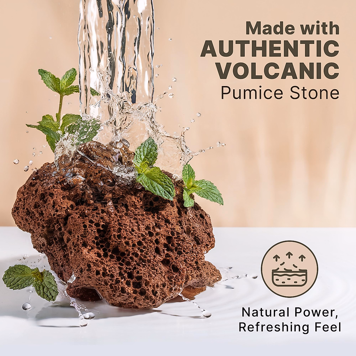 Pumice Stone for Feet - Natural Lava Stone Foot Exfoliator, Callus Remove for Feet, Hands & Dead Skin, Foot Scrubber for Pedicure & Cracked Heels, Strong & Durable Design for Smooth & Soft Feets