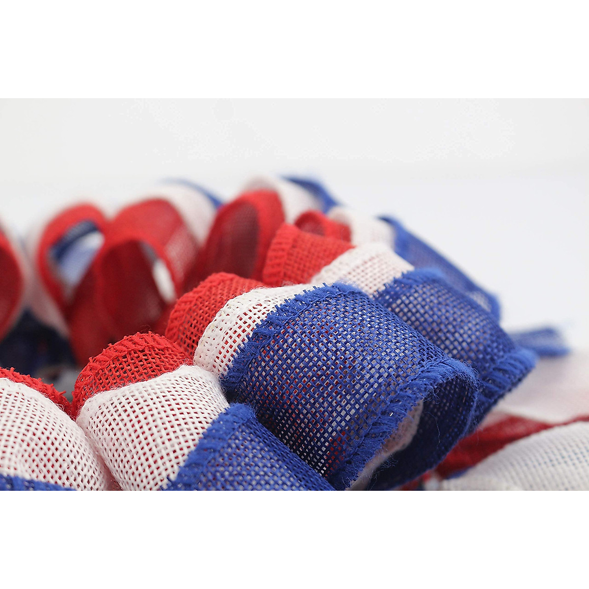 MEEDEE Royal Blue Burlap Ribbon 1.5 Inch Wired Edge Roll for Christmas Wreath, Welcome Wreath, Gift Wrapping, Garland, Bows Making, Swag, Home Decor (10 Yards)