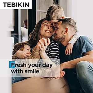 TEBIKIN Cordless Water Flosser Portable Dental Professional Oral Irrigator with Gravity Ball Powerful Travel Water Teeth Cleaner with 5 Levels 5 Tips IPX7 Waterproof 300ML for Home Travel
