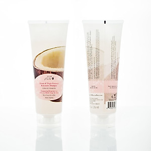 100% PURE Honey & Virgin Coconut Restorative Shampoo & Cleansing Detox Helps Restore Damaged Hair, Replenish Moisture & Body Healthy Hair Growth for Women & Men - Sulfate Free - 8 Fl Oz