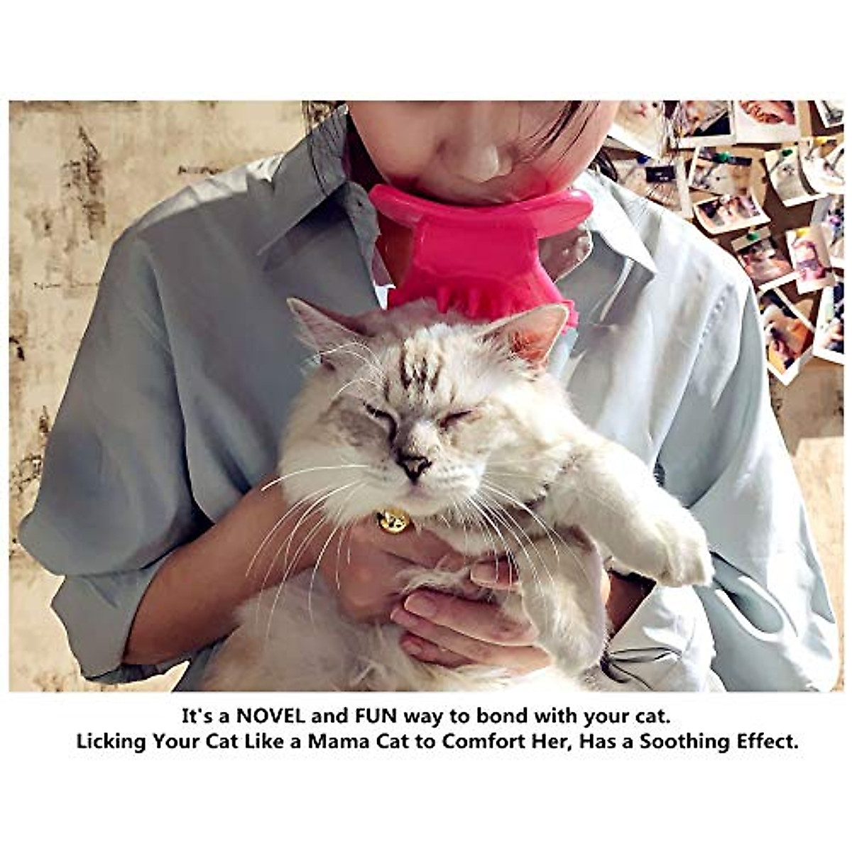 PETCYY Cat Brush Shedding Grooming, Soft Massage Cat Tongue Brush, Licking Your Cat Like a Mama Cat to Comfort, Surprise Pet Gifts