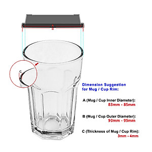 COSMOS Pack of 6 Anti-Dust Spill Proof Soft Silicone Replacement Coffee Mug Lids Cover, Cup Lid Cover