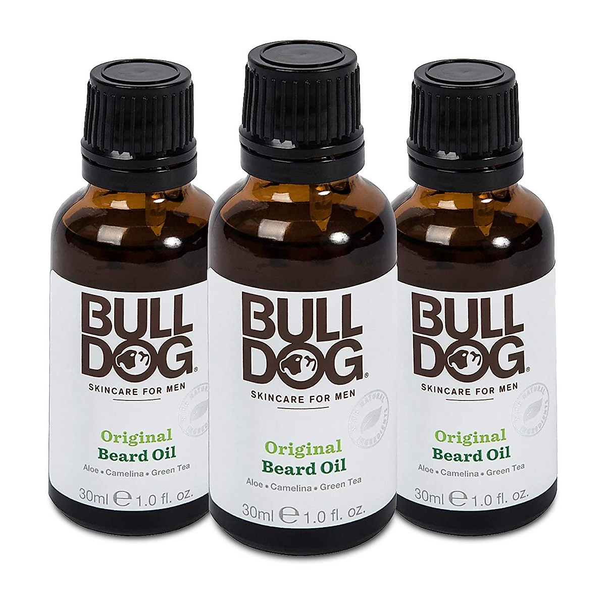 Bulldog Mens Skincare and Grooming Original Shave Oil for Beard Care, 1.0 Ounce (3 Pack)
