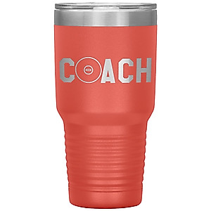 JFWcreations Wrestling Coach Tumbler - Wrestling Coach Gift 30oz Insulated Engraved Stainless Steel Wrestling Coach Cup Coral