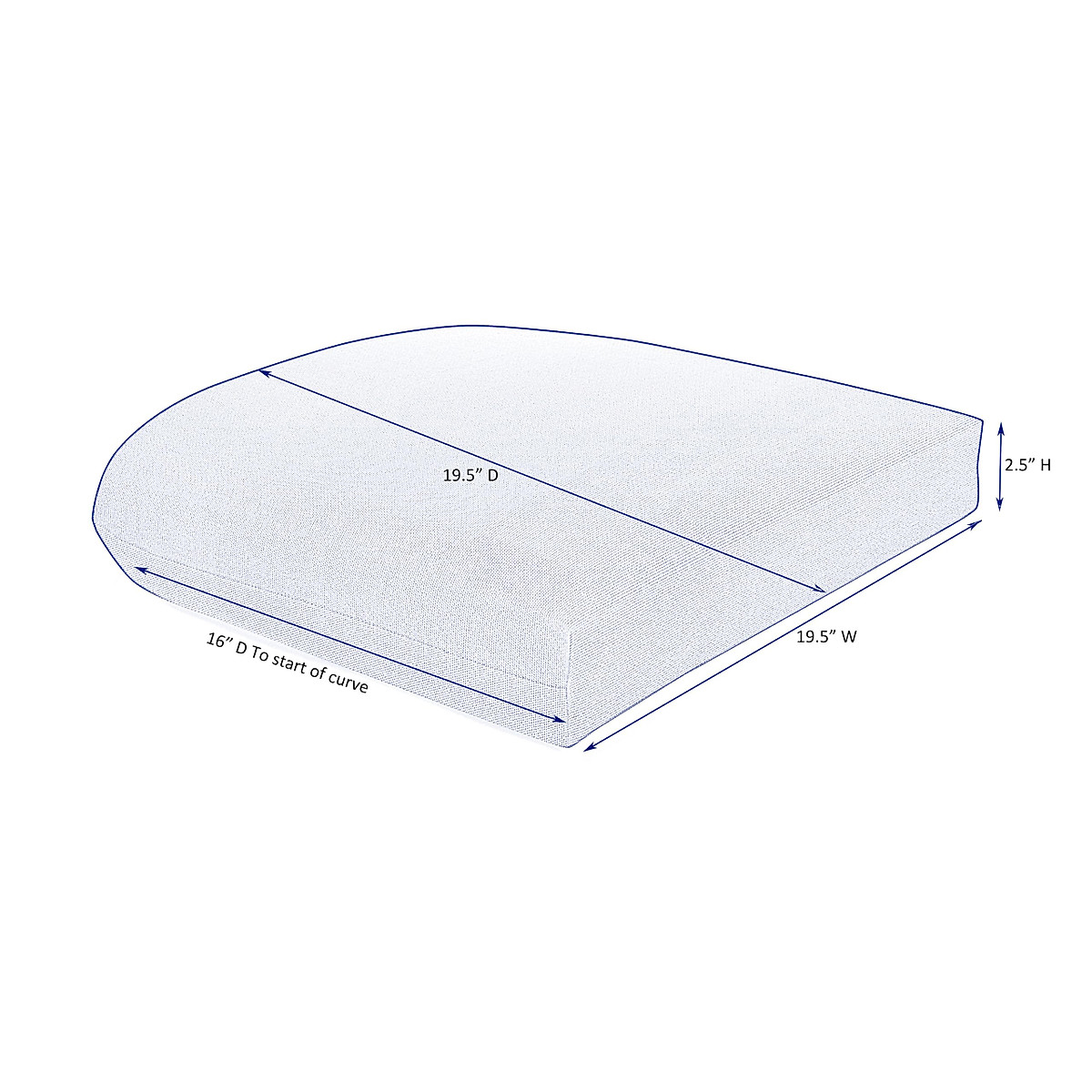 Naturesroom Sunbrella Patio Cushions -Wicker Seat Pad - 19.5" W x 19.5" L x 2.5" T, Outdoor Chair Cushion with Comfort, Style & Durability Designed for Outdoor Living - Made in The USA