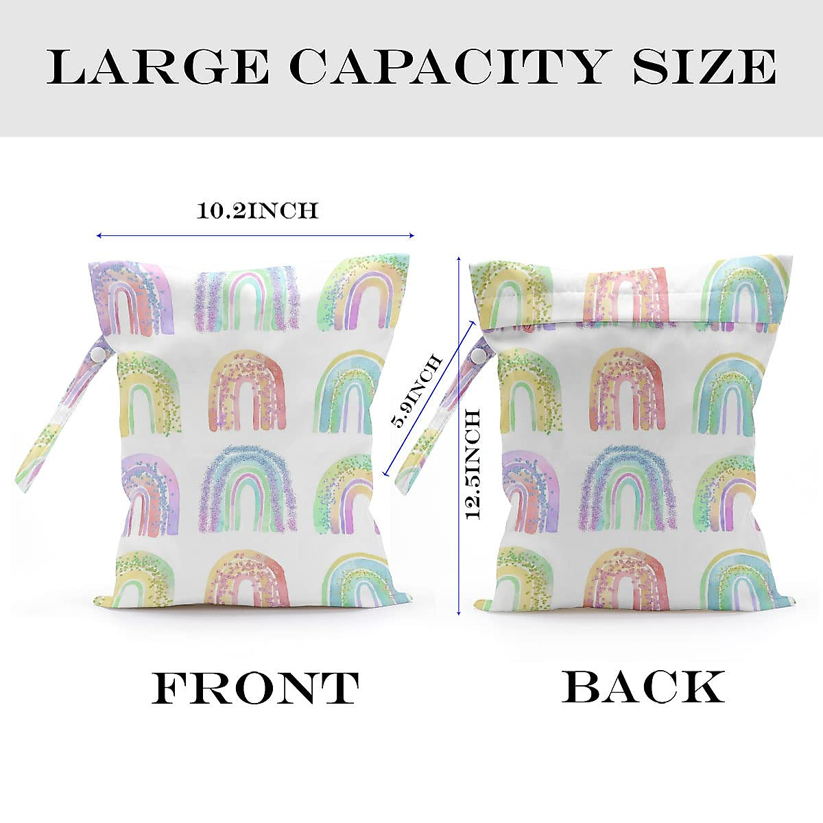 zcyxuuw 2 Pcs Wet Bag, Wet Dry Bag, Wet Bag for Swimsuit, Travel, Beach, Pool, Diapers, Dirty Yoga Gym Clothes, Toiletries, Makeup Bag, Beach Bag Ocean Starfish Anchor Decor Birthday Gift for Women.