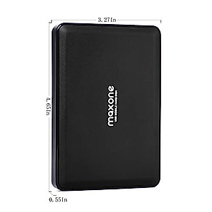 Maxone Portable External Hard Drives 320GB-USB 3.0 2.5'' HDD Backup Storage for PC, Desktop, Laptop, Mac, MacBook, Xbox One, PS4, TV, Chromebook, Windows - Black