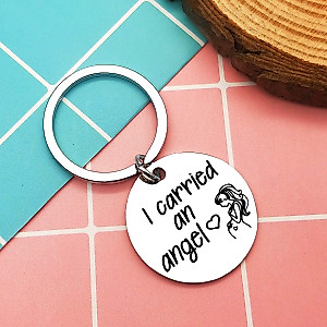 Mom Memorial Baby Gift Miscarriage Memorial Keychain I Carried An Angel Keychain Miscarriage Stillborn Infant Child Loss Memorial Gift Miscarriage Sympathy Gift Jewelry In Memory of Infant Child Gift