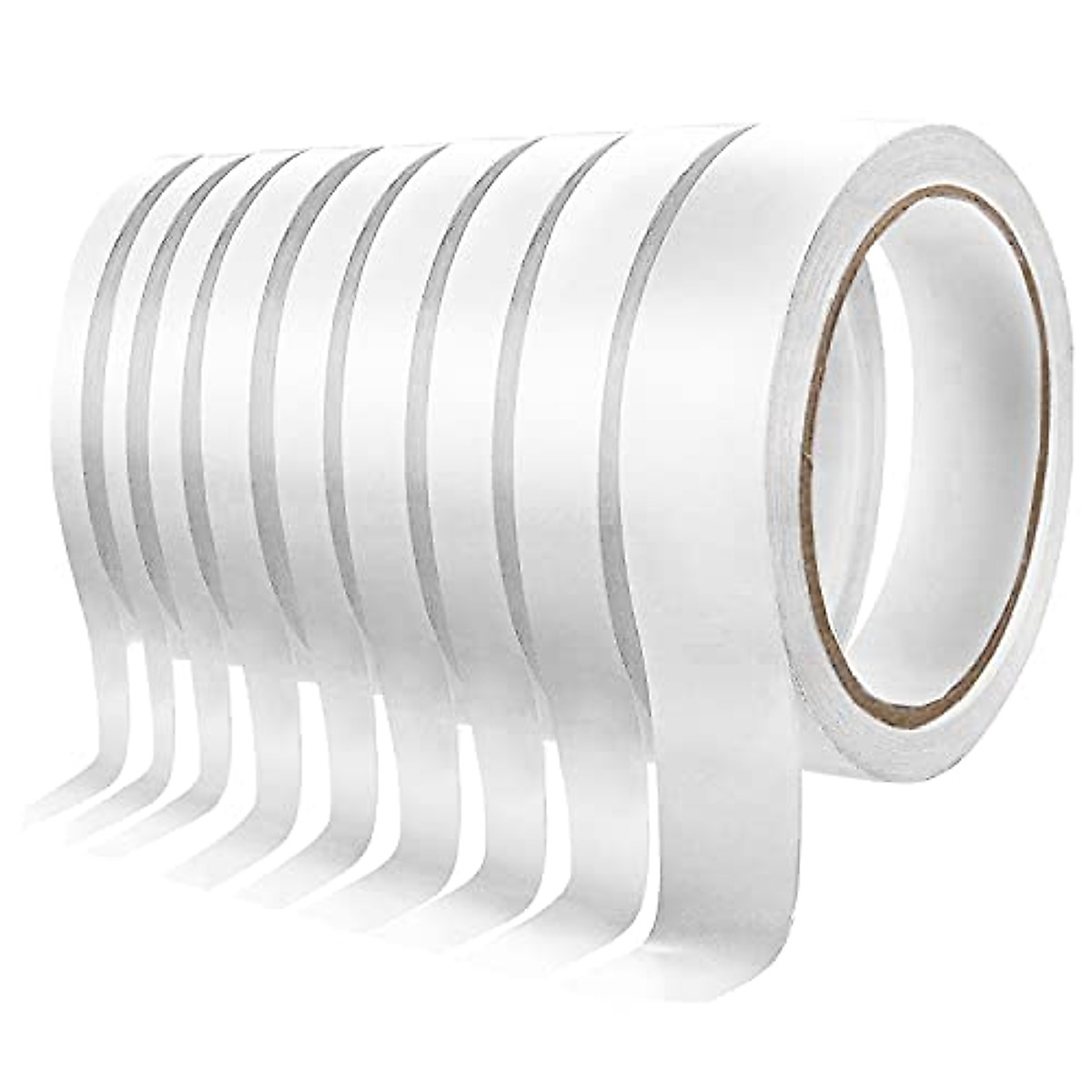 Hsxfl Double-Sided Tape for Crafts, 9 Rolls Double-Side Adhesive Tape for Card Making, Scrapbooking, DIY and Office School Supplies (Width: 8mm/ 10mm/ 12mm/ 15mm/25mm)