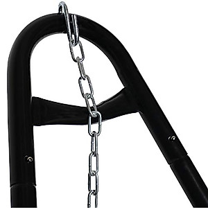 Sunnydaze 550-Pound Capacity Universal Multi-Use Heavy-Duty Steel Hammock Stand - 2-Person - Fits Hammocks 9 to 14 Feet Long - Black