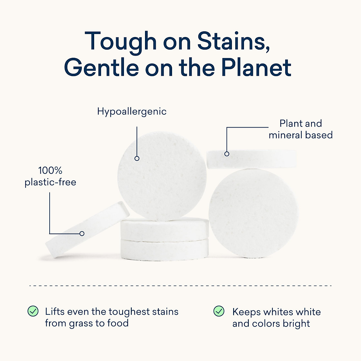 BLUELAND Laundry Detergent Tablets, 120 Count, Unscented Plastic-Free Eco-Friendly Pods, Sheets, Liquid Alternative - Natural, Gentle, Non Toxic