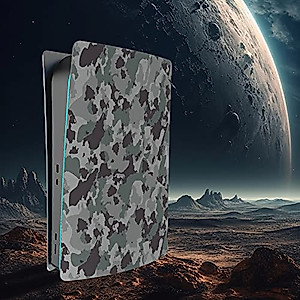 Digital Edition Face Plate Cover Shell for PS5 Console FacePlate, Playstation 5 Accessories Protective Replacement Panels (Gray Camouflage)