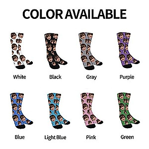 Shinelady Custom Photo Socks Personalized Funny Face Socks Customized Your Picture on Socks for Men Women