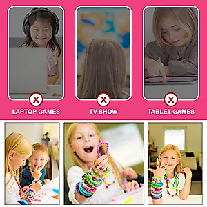 Momo's Den 2100+ Rubber Band Loom Bracelet Kit Loom Bands Kit Best Gifts for Birthday and Easter with Premium Accessories Bright Color Bands, Rubber Band Refill Kit for Girls & Boys