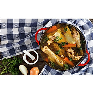 Eternal Living Enameled Cast Iron Dutch Oven with Handles and Lid, 3 Quart Red