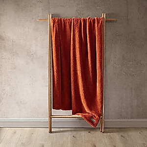 Eddie Bauer- Throw Blanket, Ultra Soft Plush Home Décor, All Season Bedding (Textured Solid Orange, 50 x 60)