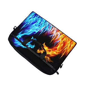 Abstract Fiery Dragon Print 13 13.3 14 Inch Laptop Shoulder Messenger Bag Case Sleeve Briefcase with Handle Strap for Men Women