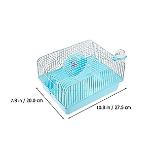 Balacoo Hamster Habitat Cage Small Animals Hideaway Hamster Exercise Wheel with Food Box Water Feeder Small Animal Cage Portable Pet Carrier for Outdoor Travel