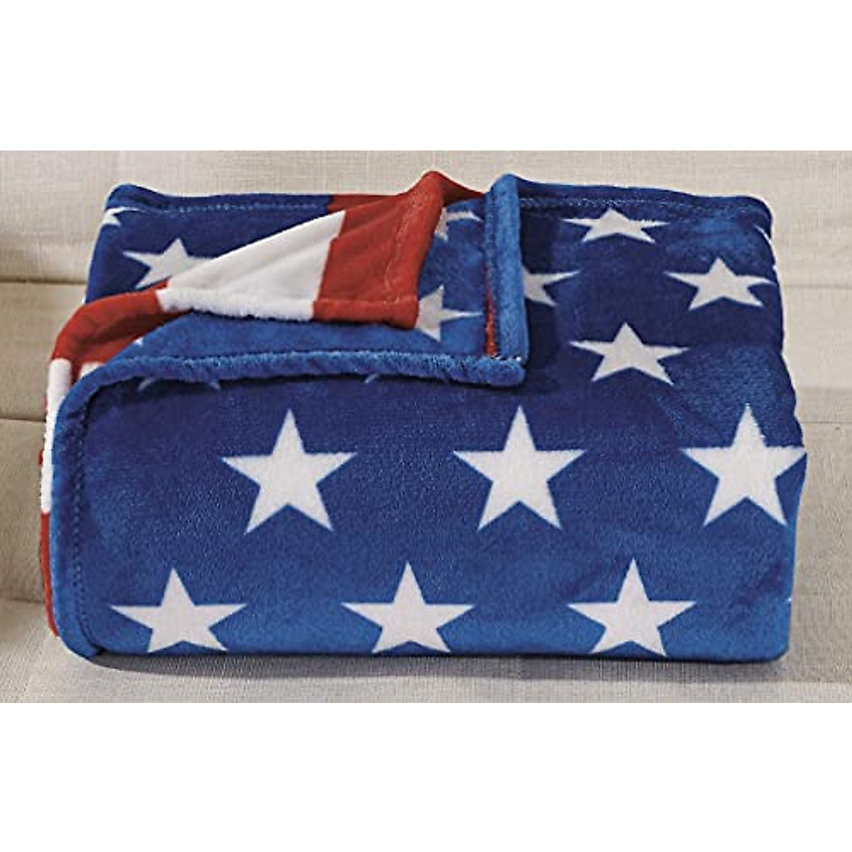 July 4th Stars & Stripes American Flag Ultra Lush Oversized Throw Blanket (50" x 70")