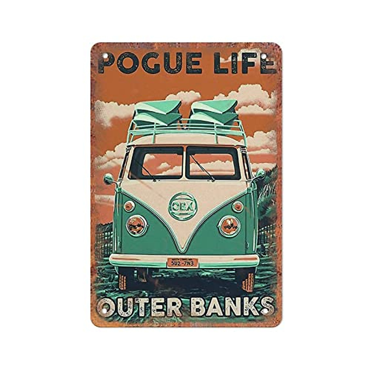 ZZZRSYR Funny Novelty Metal Sign- Outer Banks Pogue Life - Retro Wall Decor Gift for Man Cave Home Gate Garden Bars Cafes Office Store Club 8 X 12 INCH
