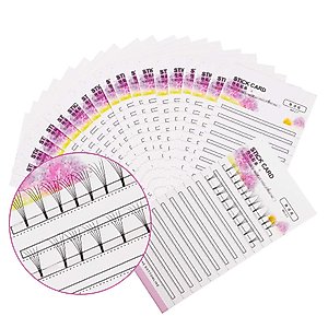FADLASH Volume Fans Holder for Easy Fan Volume Lashes, 20Pcs Storage Card, Cruelty Free, Black