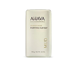 AHAVA Purifying Dead Sea Mud Soap - Face & Body Cleansing Bar to Purify the Skin, Enriched with Exclusive Mineral Blend of Dead Sea Osmoter and Dead Sea Mud, 3.4 Oz, (Packaging May Vary)