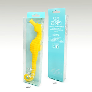 Hoobbe Silicone Reusable Animal Straw for kids, Fun and cute for Pool Side Party, Birthday Party, Under the Sea Party, BPA Free, Dust-Proof and Dishwasher Safe (Seahorse), 1 straw per pack