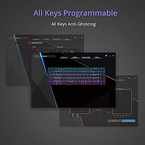 RK ROYAL KLUDGE RK71 Wireless/Wired Mechanical Keyboard and 7200 DPI Gaming Mouse, 71 Keys RGB Red Switch Hot Swappable Compact Gaming Keyboard for Win/Mac