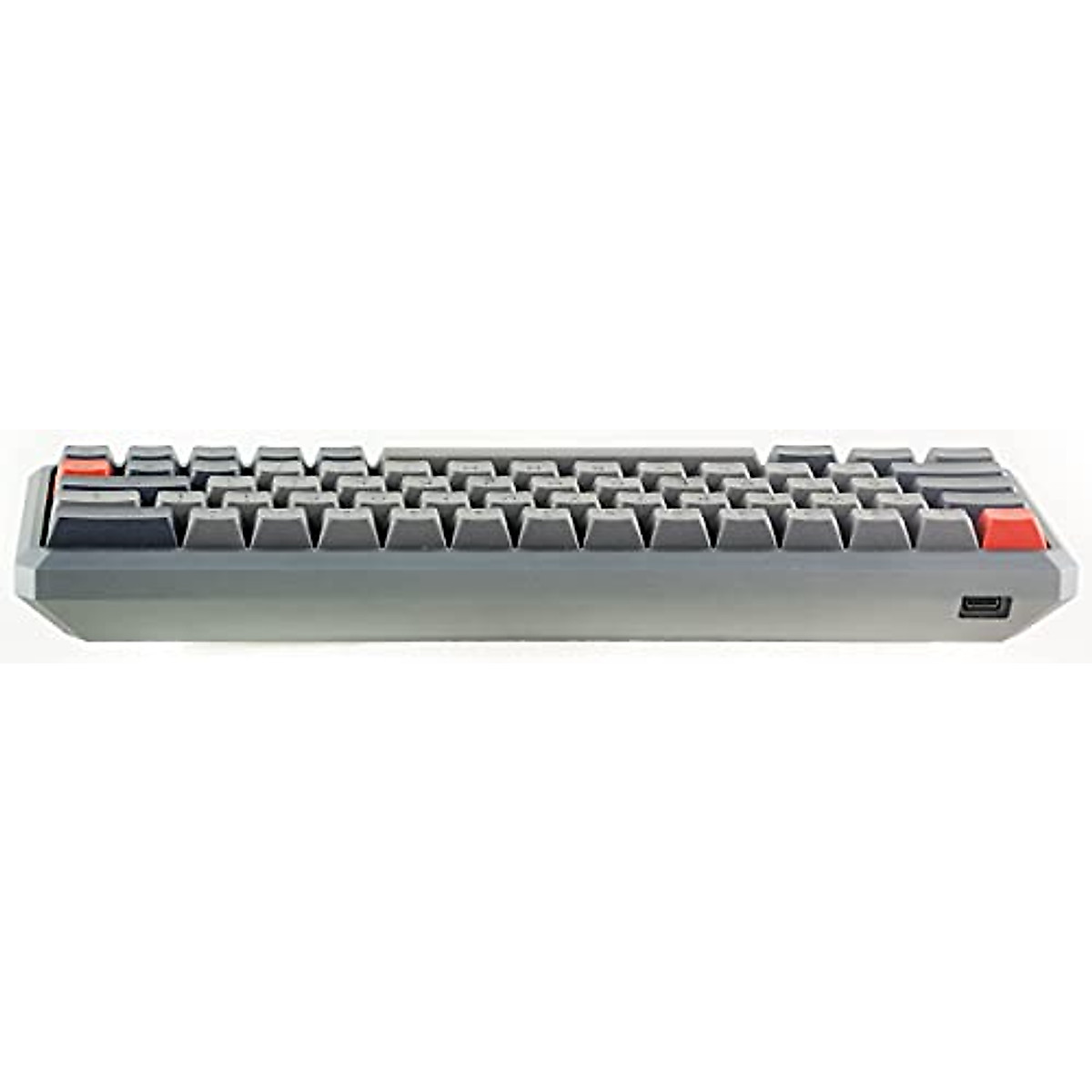 Clack Solid Aluminum Mechanical Keyboard - Cherry MX Brown Switches - Hot swappable - GK64, Grey
