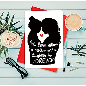 WLWLGLUCK Mothers Day Card From Daughter, Birthday Card for Mom, Mom Gifts for Mothers Day, Birthday Gift for Mother, Happy Mother's Day Card, Happy Birthday Card from Daughter, Holiday Card for Mom