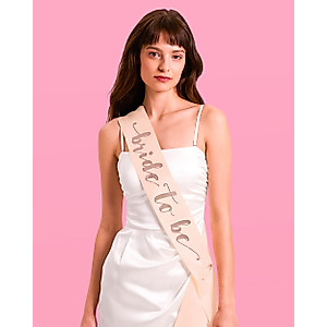 xo, Fetti Rose Gold Bachelorette Party Sash - Bride To Be | Bachelorette Party Decorations - Sash for Bride | Bridal Shower Gift | Engagement Party Decoration | Bach Favor