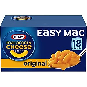 Kraft Easy Mac Original Flavor Macaroni and Cheese Meal (18 Pouches)