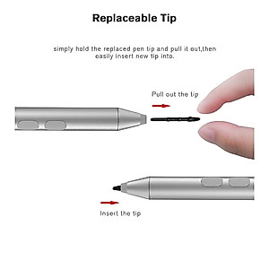 Pen for Surface, 1024 Pressure, Eraser & Right-Click, Palm Rejection,2500 Working Hours for Surface Pro 11/10/9/8/7/6/5/4/3/X, Surface Go/Book 4/3/2/1, Surface Laptop Studio 6/5/4/3/2/1