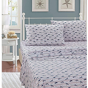 Sheet Set For Boys/Teens Grey Shark White Red Light Blue New # Grey Shark (Twin)