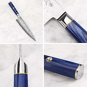 Cangshan Kita Series High Carbon X-7 Damascus Steel 2-Piece Carving Set With Ash Wood Box, 501516 (2pc)