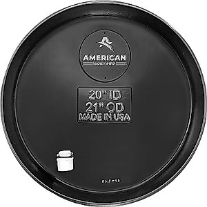 American Built Pro Water Heater Drain Pan Undrilled Anti Flood Pan Comes with 1" Drain Adapter Fitting 20" Round Black Drain Pan Made for Electric Water Heater Protects Floor from Water Damages