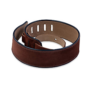 Levy's Leathers MSS3-BRN Signature Series Hand-Brushed Suede Guitar Strap, Brown