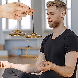 ZenBless Tibetan Tingsha Cymbals, with Storage Box and Fabric Case, Meditation Brass Chime Bells, Low and Mellow Voice for Spiritual Healing Mindfulness, Yoga Buddhist, Relaxation Musical Instruments