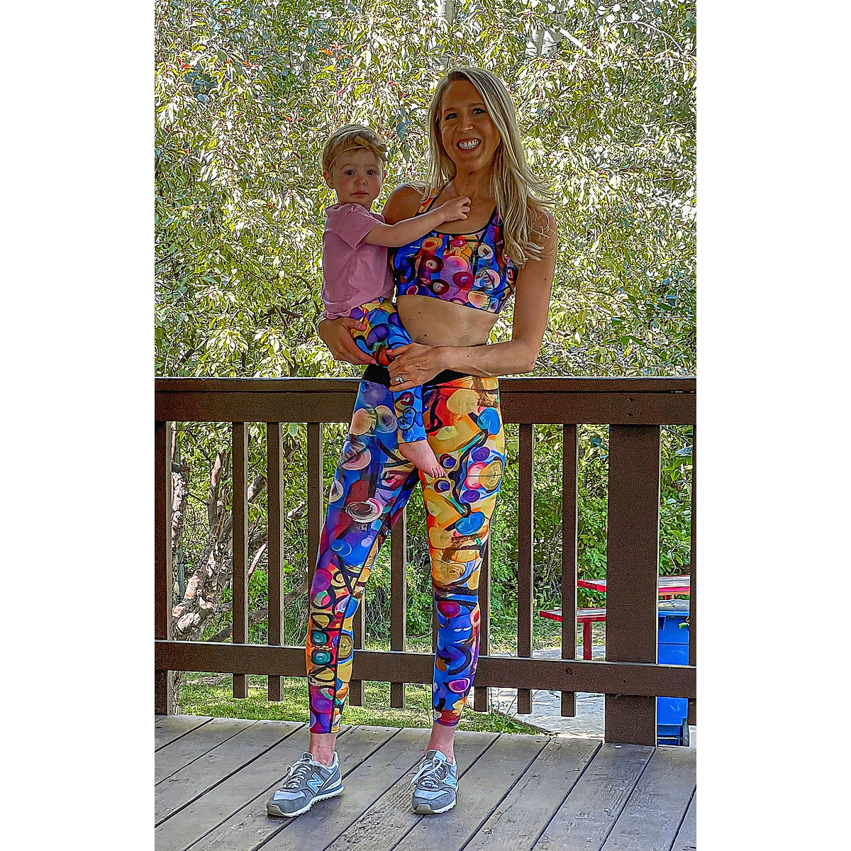 Whimsy Fit Womens Leggings Yoga Pants High Waisted Tummy Control Leggings Workout Wear Activewear - Leggings for Women Rainbow