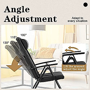 Folding Shiatsu Massage Chair, 3D Massage Chairs Full Body and Recliner with Heat,Adjustable Neck&Backrest Height, Arm Rest, Heated Kneading Roller,Massagers for Office Home,Black