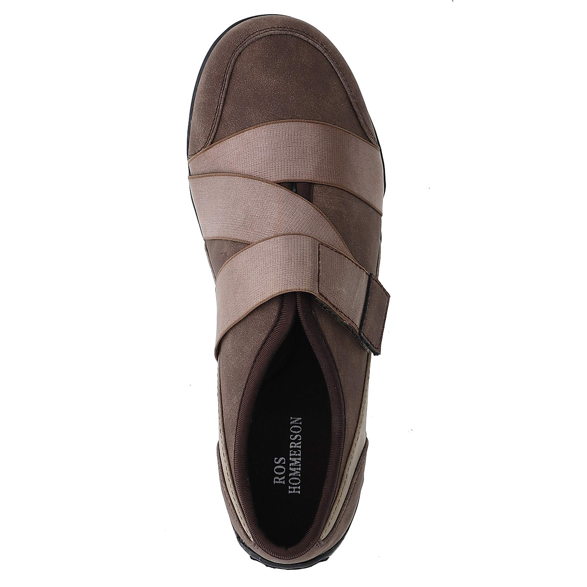 Ros Hommerson Women's Cherry Brown Fabric Slip On Casual Flat, 7 Wide (D) US