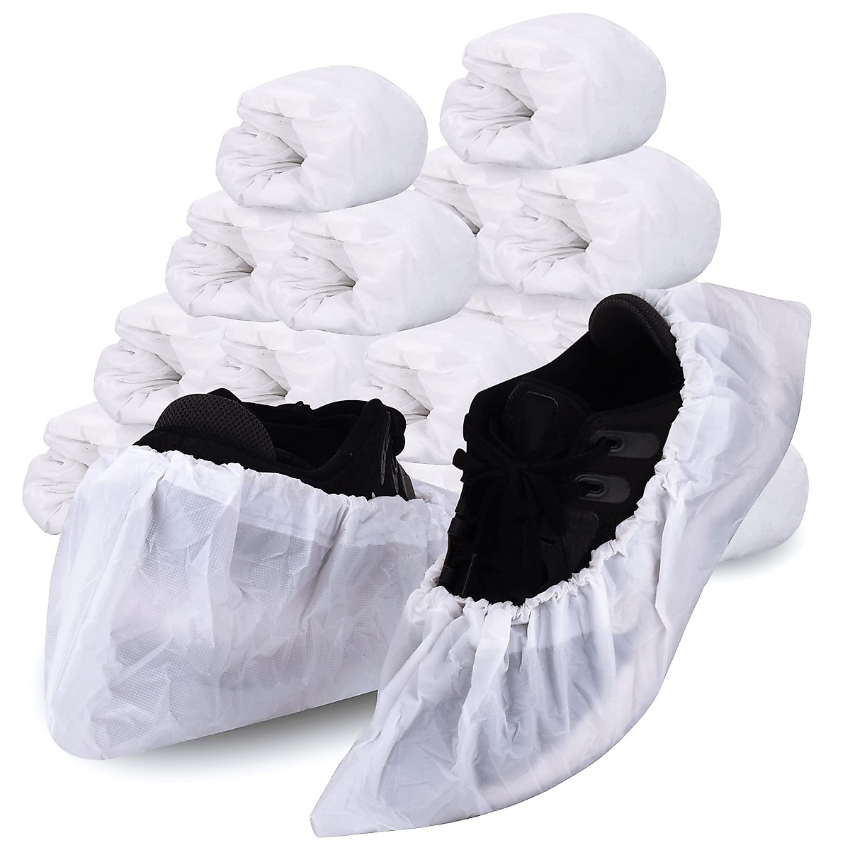 Disposable Shoe Covers 200Pack(100Pairs) Boot & Shoe Cover Disposable Non Slip Waterproof One Size Fits Most for Garden Carpet Guests Booties