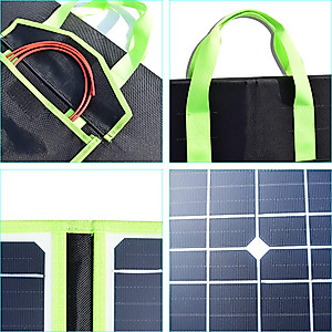 XINPUGUANG Foldable Solar Panel 200W 12V Portable Solar Charger with 20A Charge Controller for Battery Power Station Camping Travel RV Van Outdoor