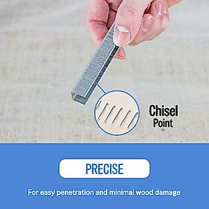 meite 21 Gauge 1/2-Inch Crown by Leg Length 3/8-Inch Galvanized Fine Wire Staples Upholstery Staples for MT8016 Stapler(10,000 Pcs/Box)