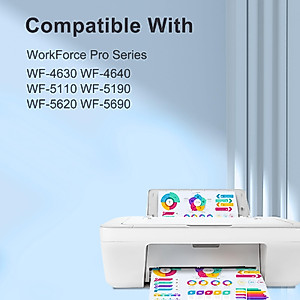 TEINO Remanufactured Ink Cartridge Replacement for Epson 786XL 786 XL T786XL use with Epson Workforce Pro WF-4630 WF-5690 WF-5620 WF-5110 WF-5190 WF-4640 (Black, Cyan, Magenta, Yellow, 5-Pack)