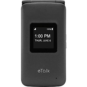 PostPaid Verizon Wireless Flip Phone KAZUNA eTALK - 4G LTE Model F119 can be Activated on Any Verizon or It's MVNO Plan, Gray