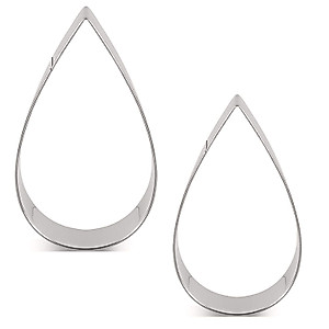LILIAO Raindrops Cookie Cutter - 2 Different Sizes - L: 3.4 inches and S: 2.7 inches - Stainless Steel