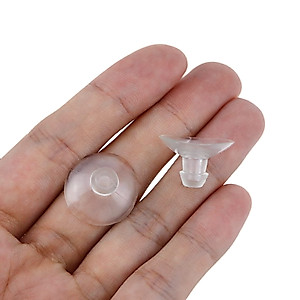 Risbay 18mm Clear Suction Cups,PVC Plastic Sucker Pads without Hooks and Holes,20-Pack