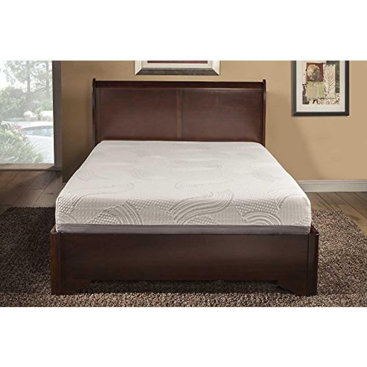 Irvine Home Collection Full Size 10-Inch Gel Memory Foam Mattress Medium Firm Feel Breathable Cool Sleep and Pressure Relief CertiPUR-US Certified Temperature Balanced