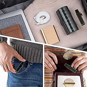 OMO Metal Ieak-proof Bottle (2nd Generation Upgrade Version) (Black）Portable Pepper Shaker (3 pack)